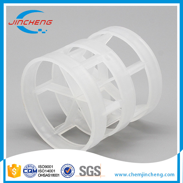 Professional Plastic Random Packing , PVC PE PVDF CPVC Pall Ring Packing